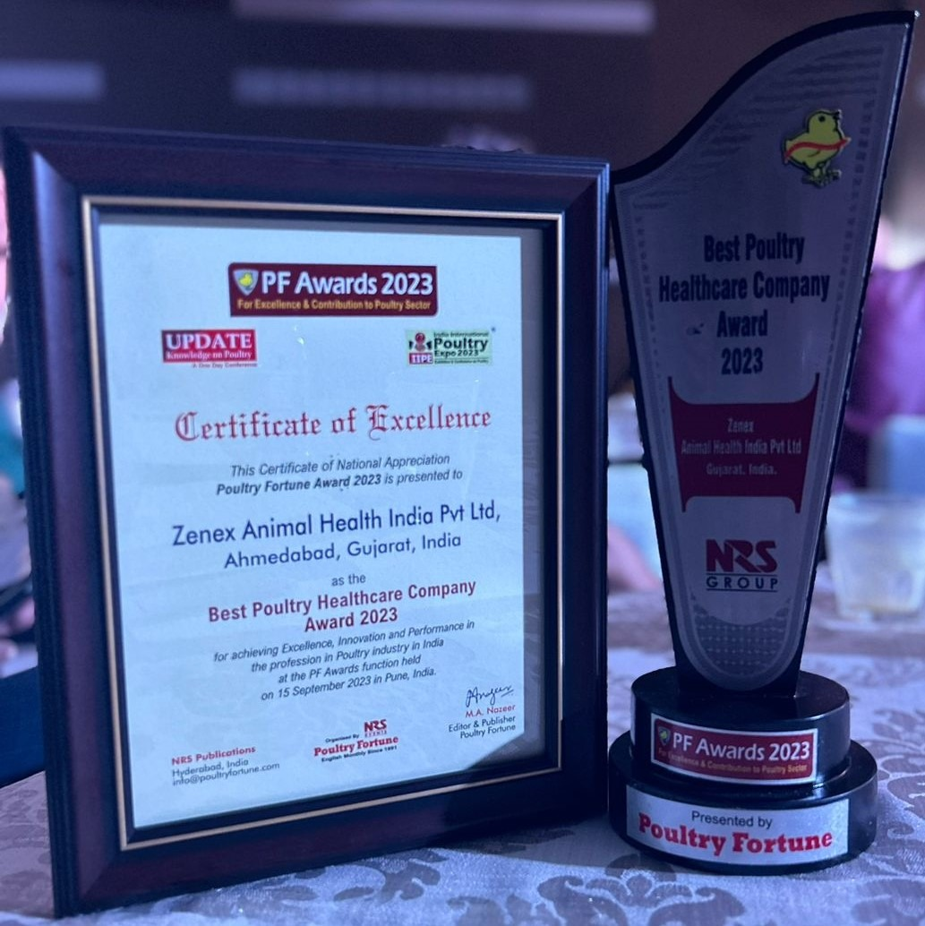 Zenex Animal Health, has been conferred with the ‘Best Poultry ...